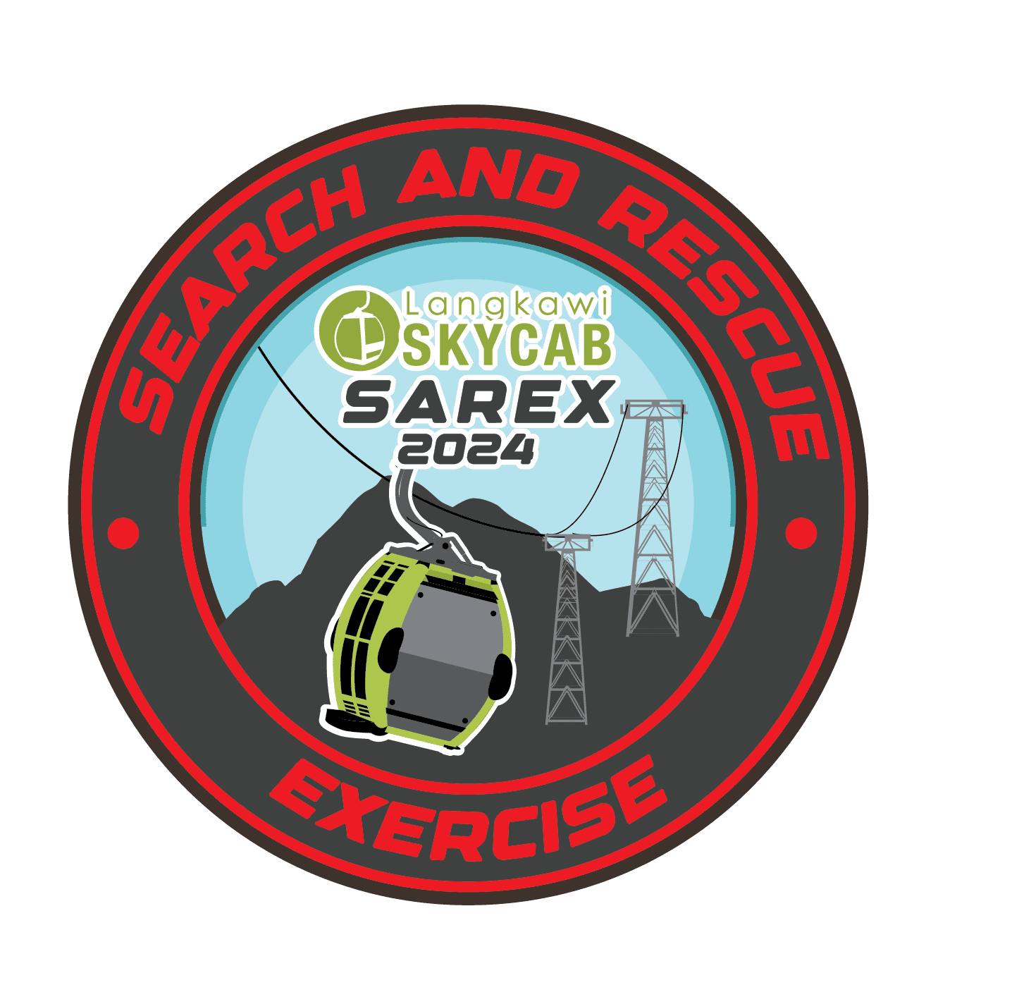 Latihan Mencari & Menyelamat SAREX 2024 Langkawi SkyCab bersama agensi ...
